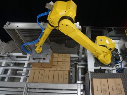 Robotic Palletizer - Quest Box Bot QB300 | Pallet Conveyors & Robotic ...